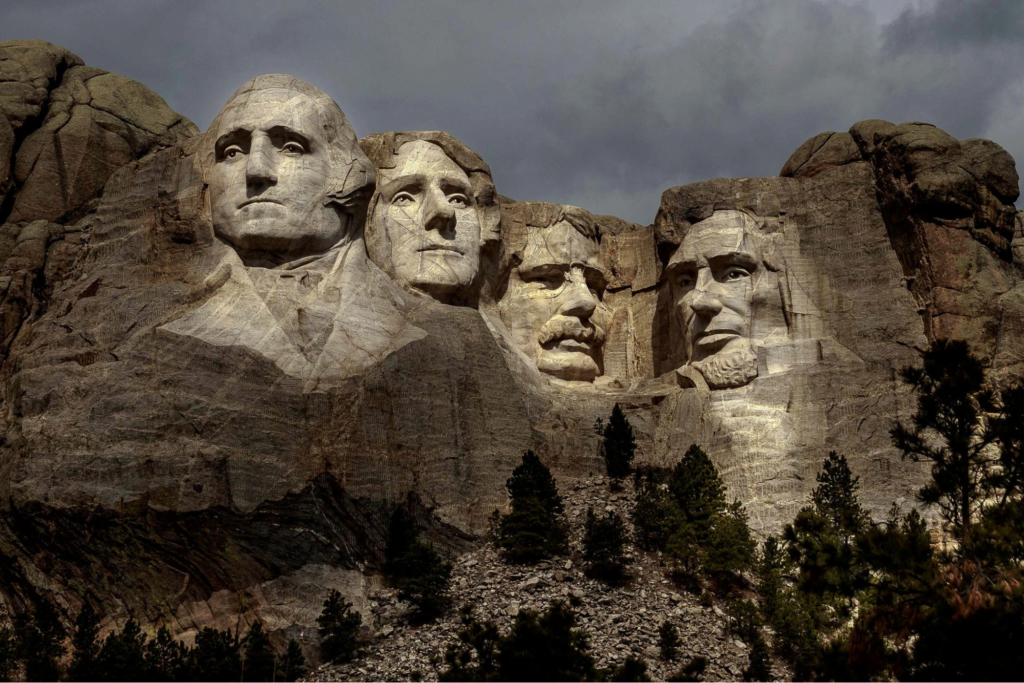 The presidents carved into this rock symbolize a history of violence ...